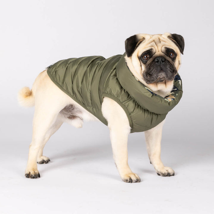 Dog Puffer Jacket - Reversible - Snoot Style