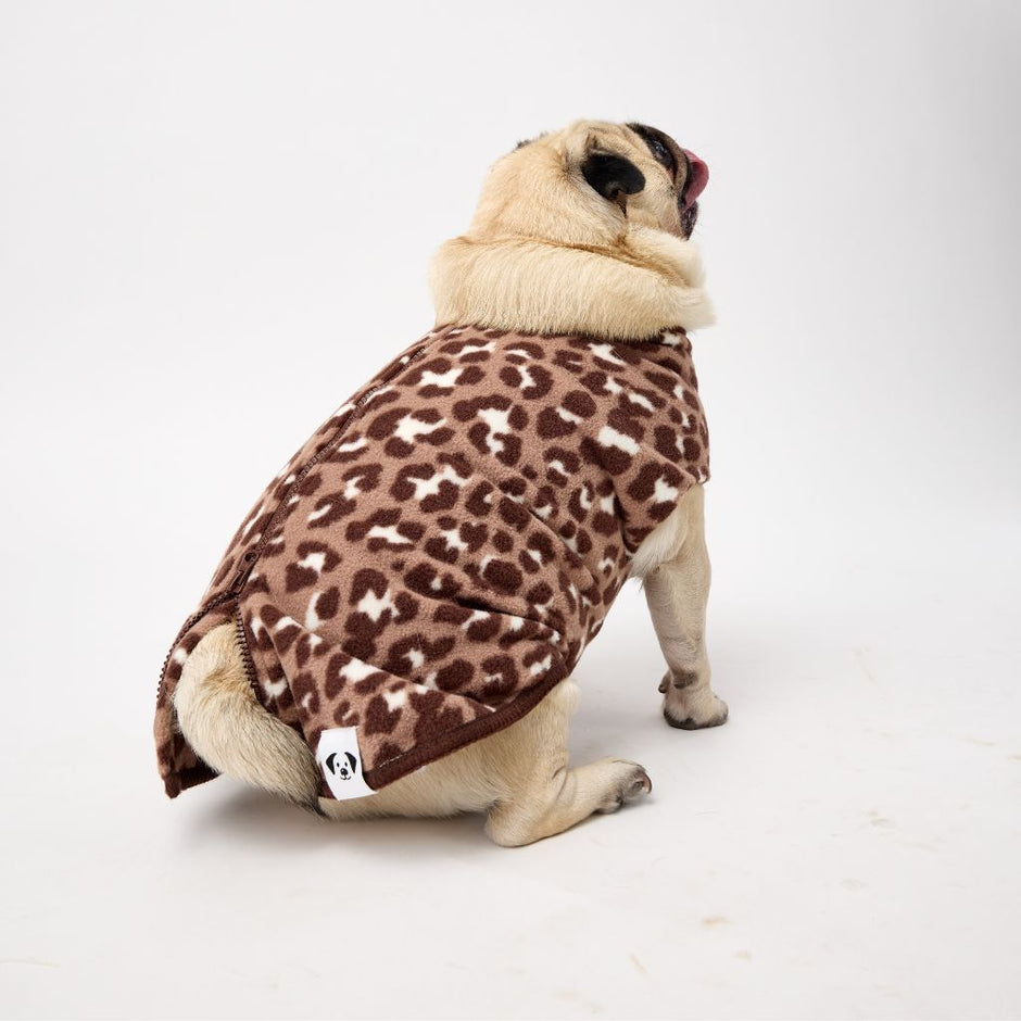 The Floofy Fleece Dog Coat | Animal Print - Snoot Style