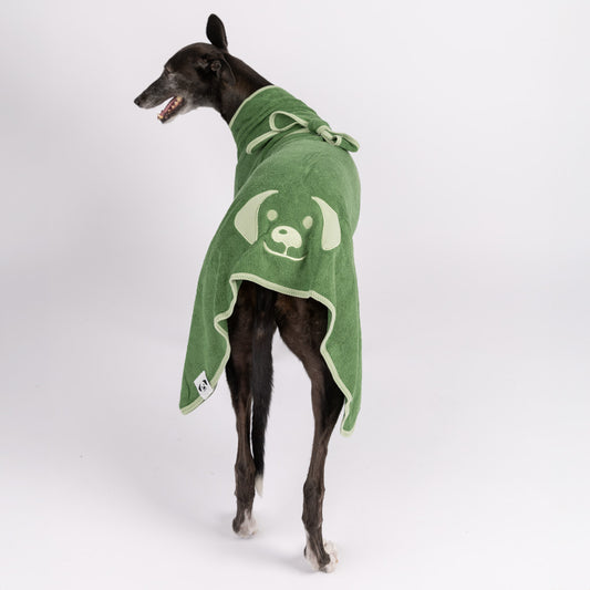 The Splish Splash Dog Drying Coat | Elm Green - Snoot Style